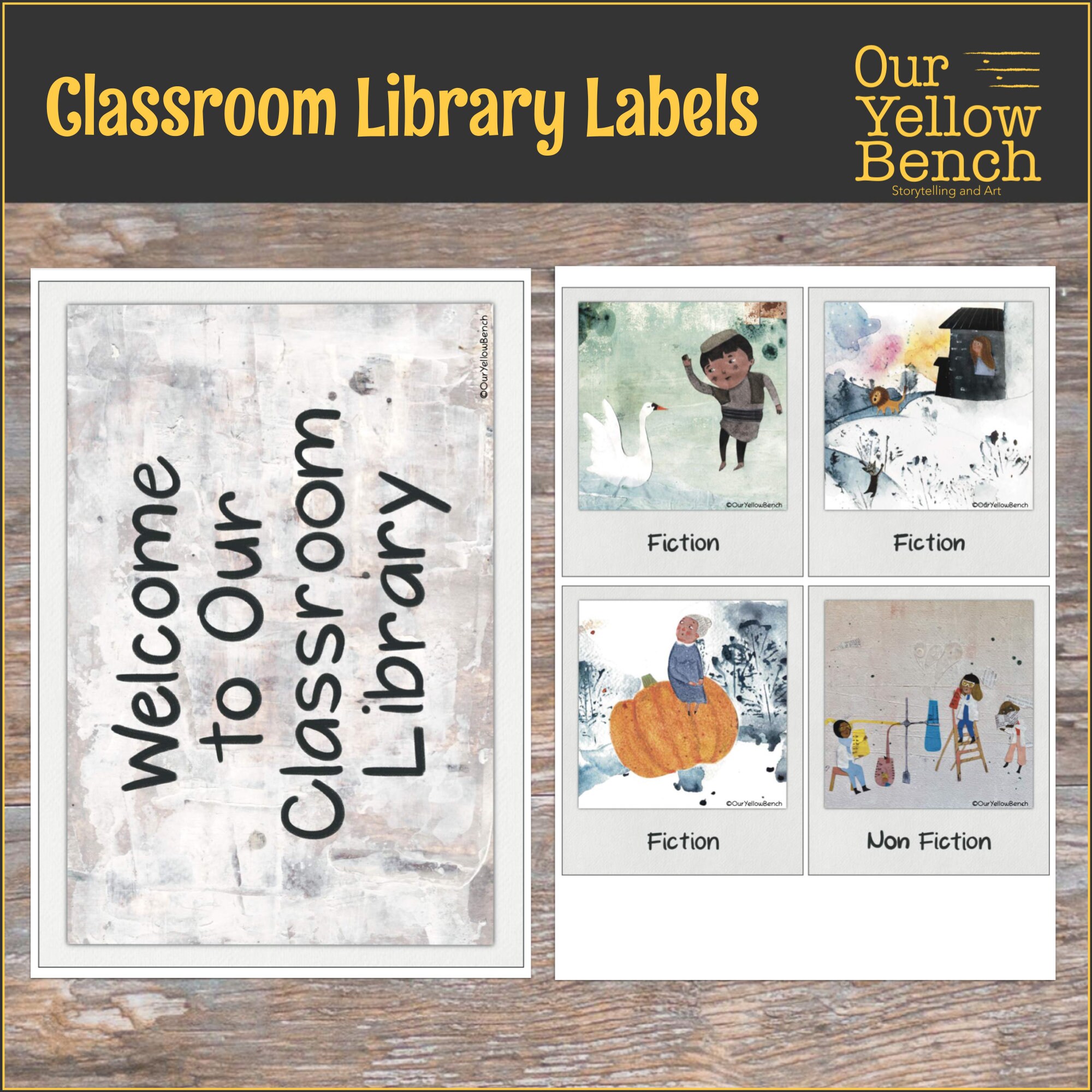 Illustrated Classroom Library Labels - Etsy