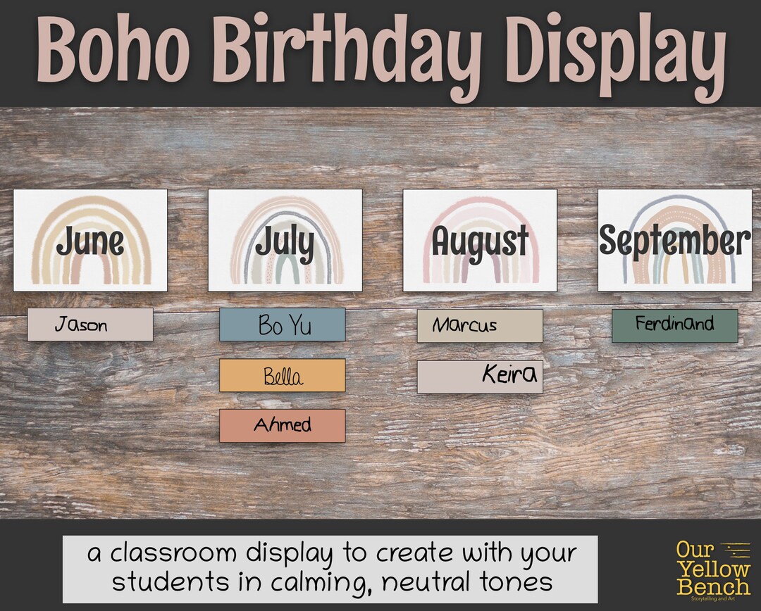 Boho Rainbow Birthday Display - Etsy