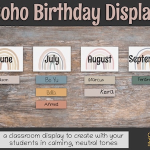 Boho Rainbow Birthday Display | Etsy