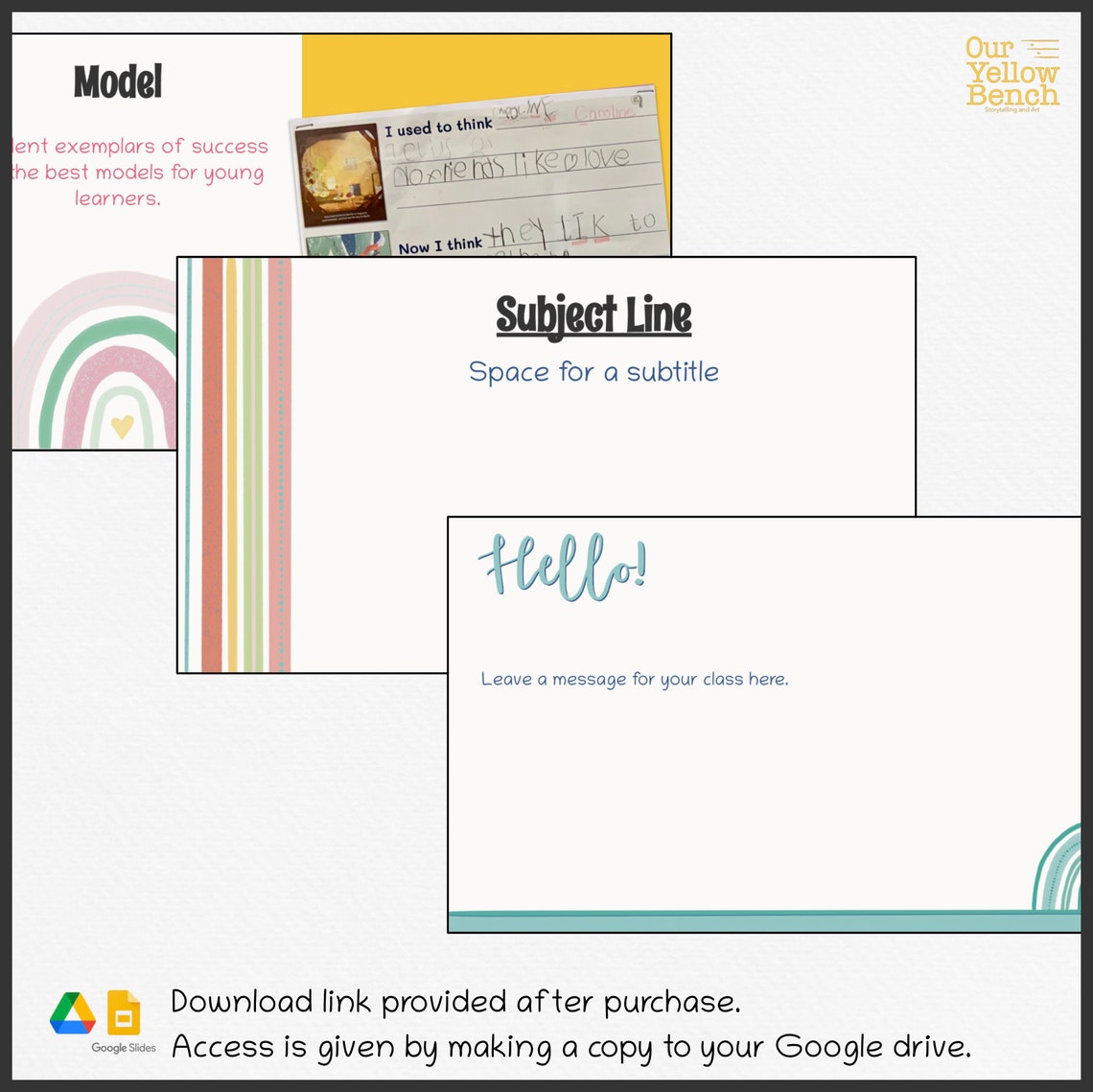Colorful Rainbow Google Slides Template for Teachers - Etsy