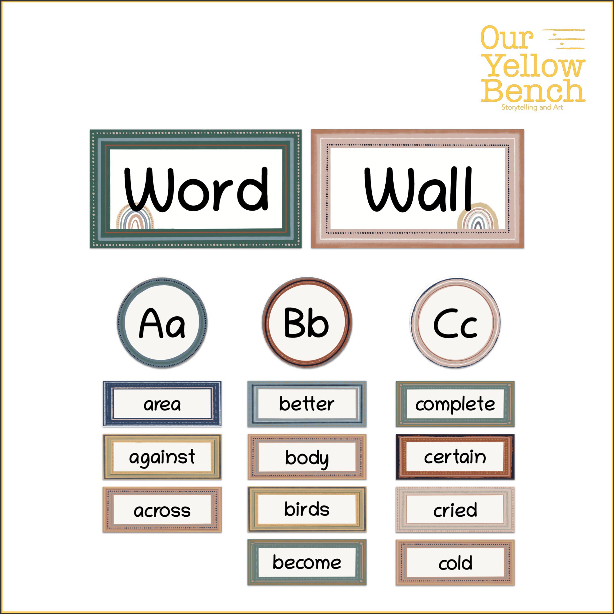 Boho Rainbow Classroom Essentials Bundle Word Wall K-5 | Etsy