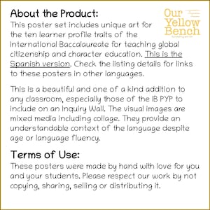 Perfil De La Comunidad De Aprendizaje Del IB 10 Carteles | Etsy