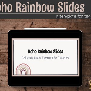 Boho Rainbow Slides Template for Teachers - Etsy