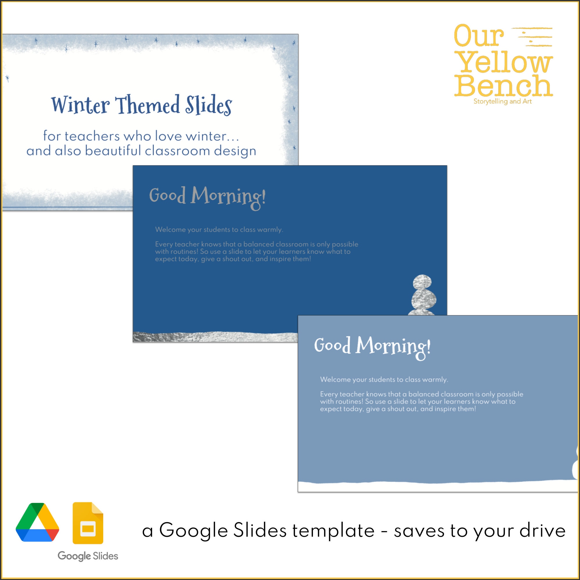 Winter Theme Google Slides Template for Teachers - Etsy