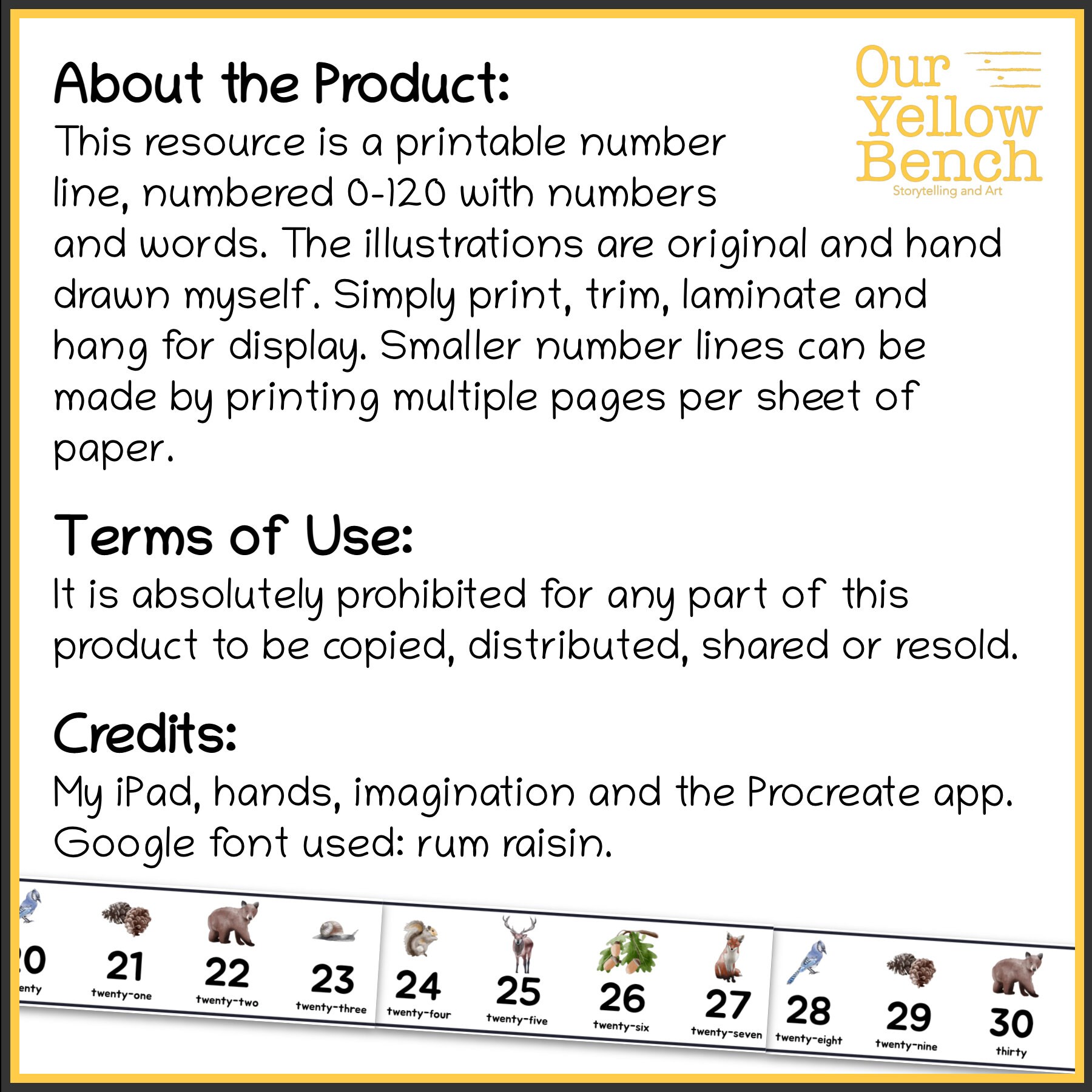 Woodlands Classroom Number Line 0-120 - Etsy