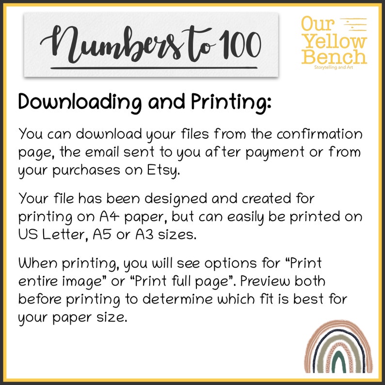 Boho Rainbow Classroom Hundreds Chart - Etsy