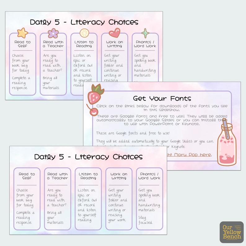 Cute Slide Template for Teacher - Etsy