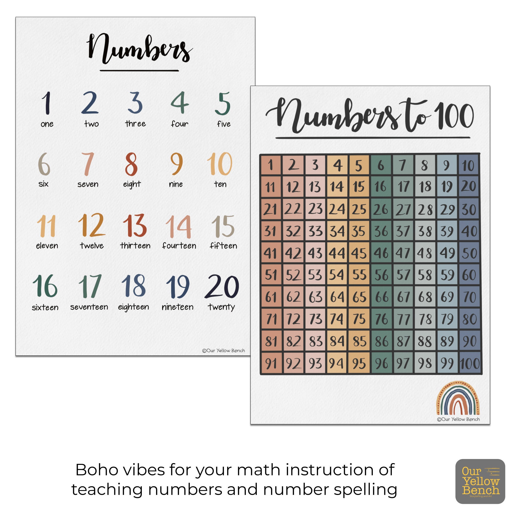 Boho Classroom Poster Basics - Etsy