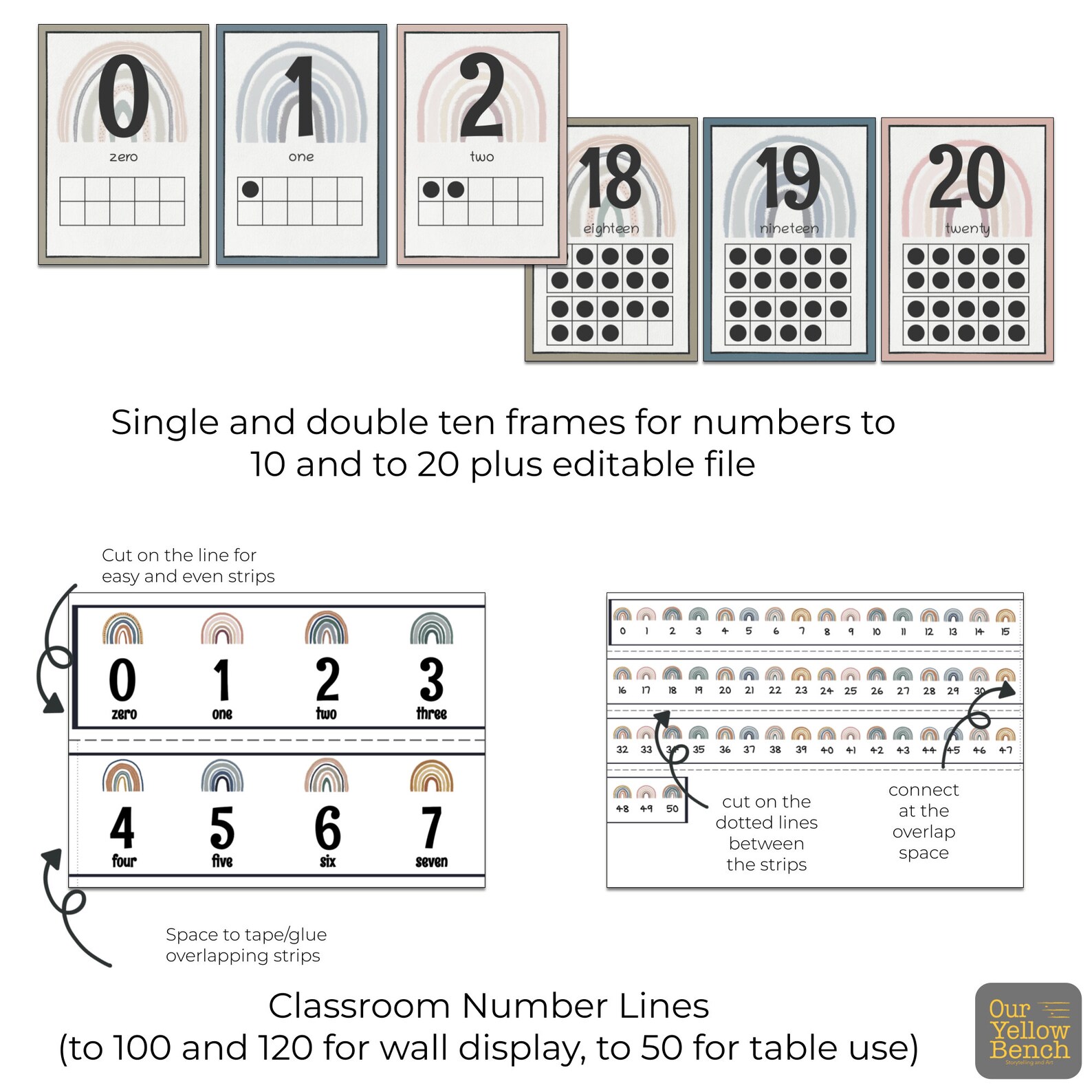 Boho Classroom Math Display Bundle - Etsy