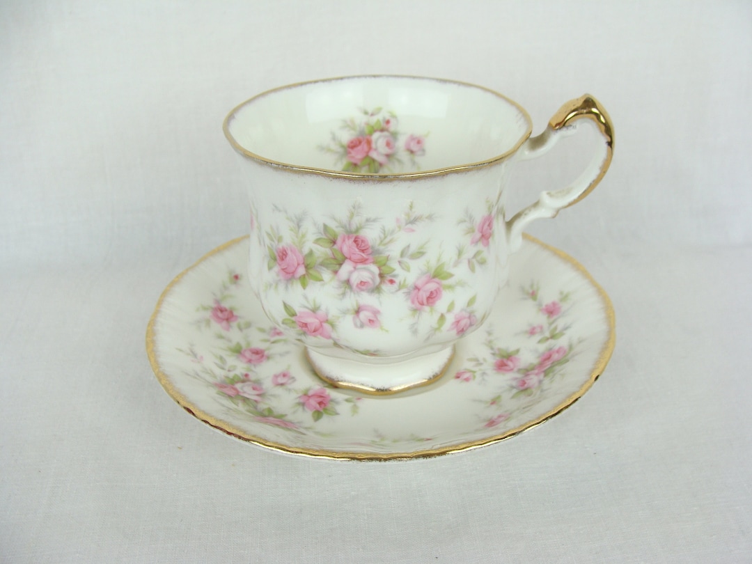 Vintage Floral Tea Cup and Saucer Paragon Victoriana Rose Fine Bone ...
