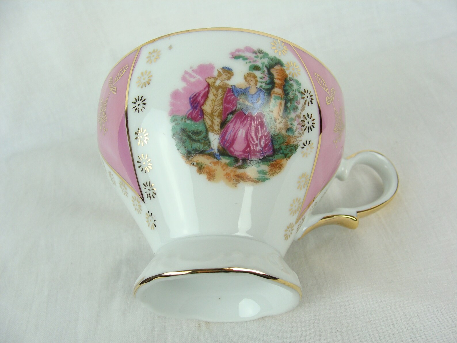 Vintage Tea Cup Saucer 50s Pedestal Cup Reticulated Saucer Coffee Cup ...