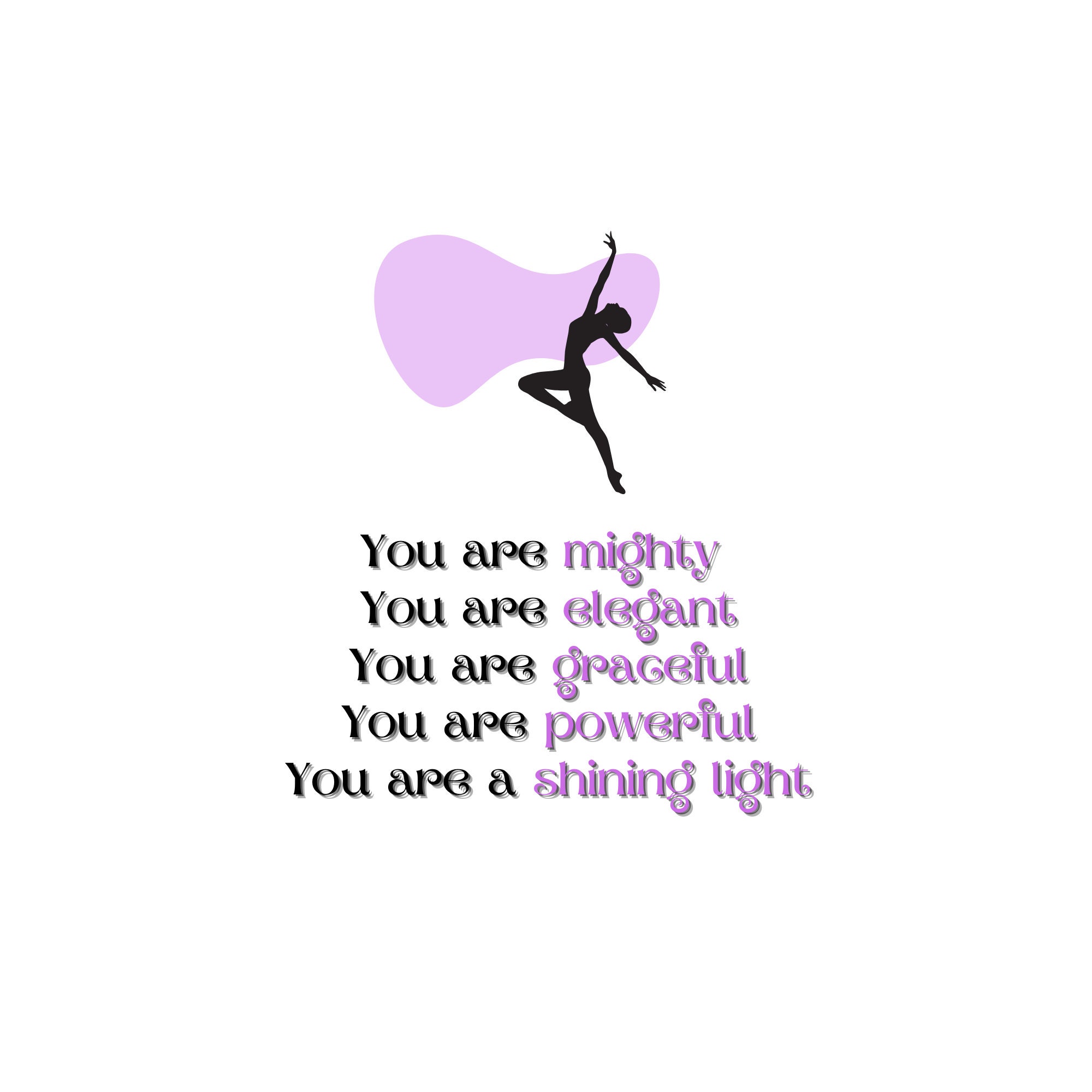 Positive Affirmations Dancer Printable Wall Art - Etsy