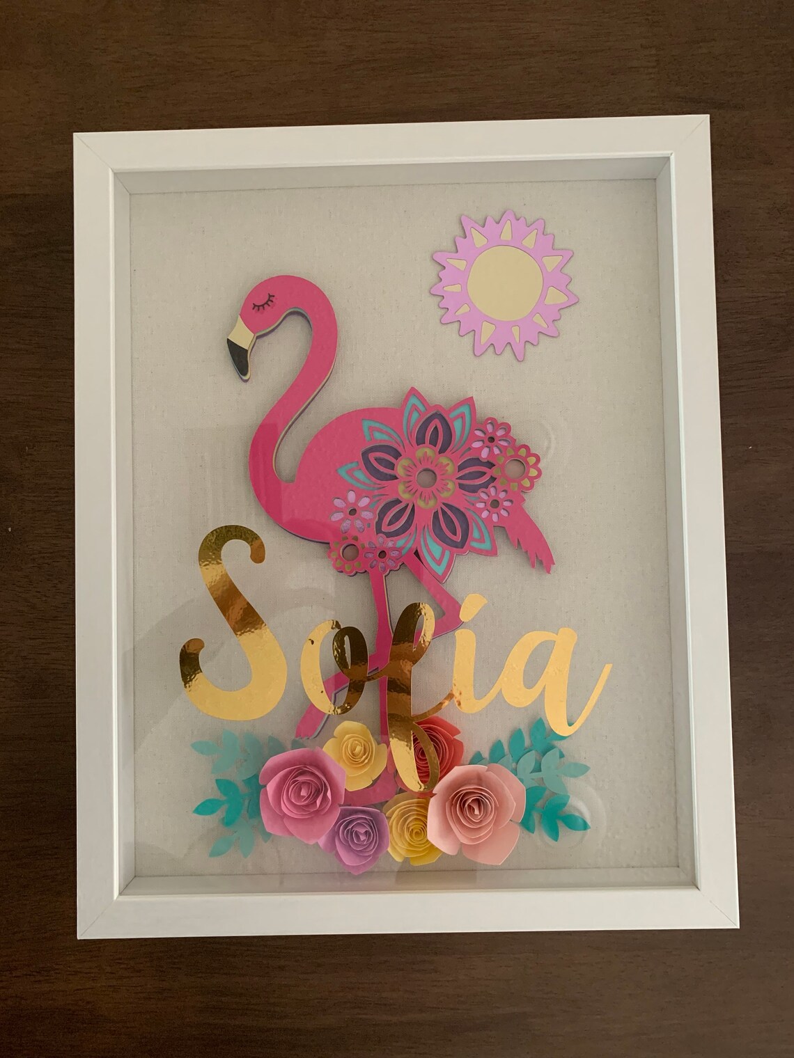 Flamingo Wall Hanging Decor, 3D Layered Shadow Box - Etsy