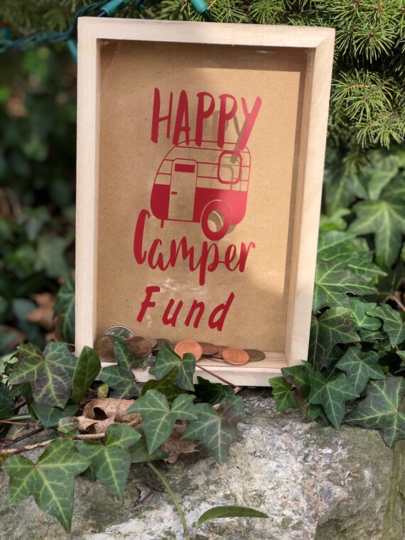 Happy Camper Bank Coin Bank Bank Clear Front Bank Camping | Etsy