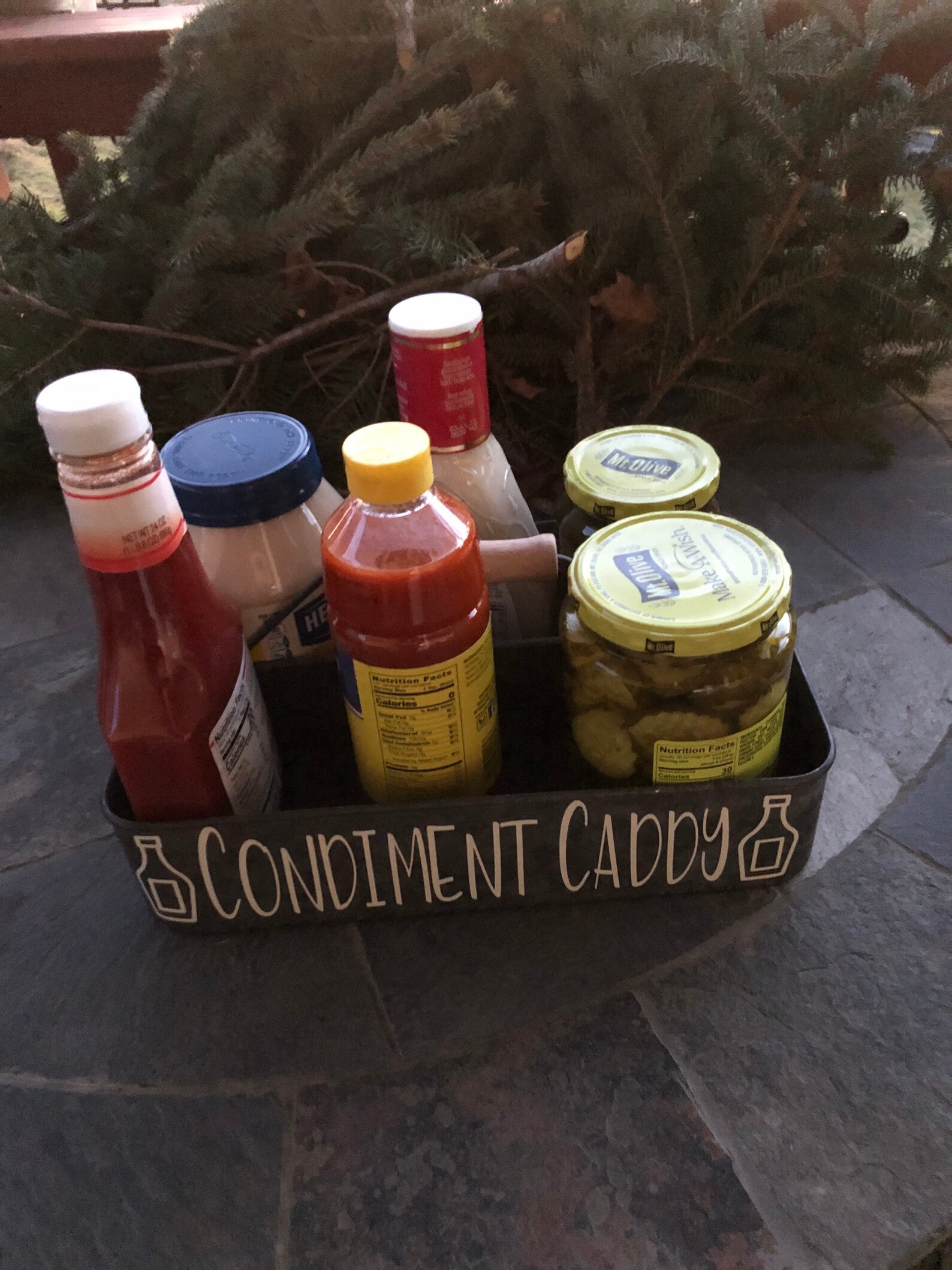 Condiment Caddy Condiment Station Condiment Tray Galvanized - Etsy