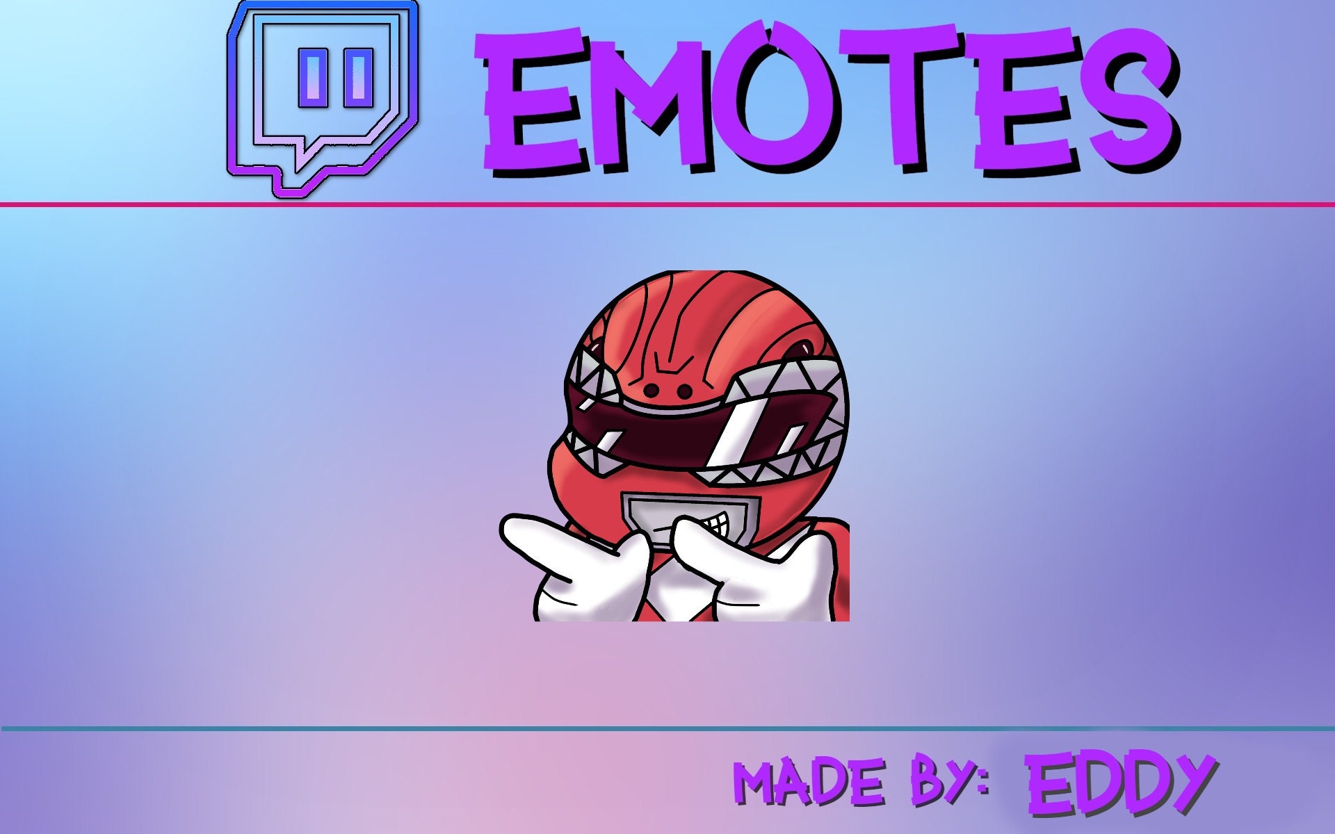 Cool Red Power Ranger Twitch Emote | Etsy