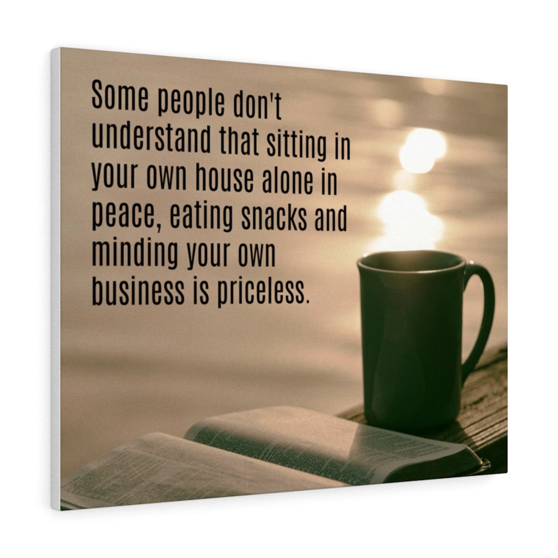 Sitting in Your Own House Alone in Peace Minding Your Own - Etsy