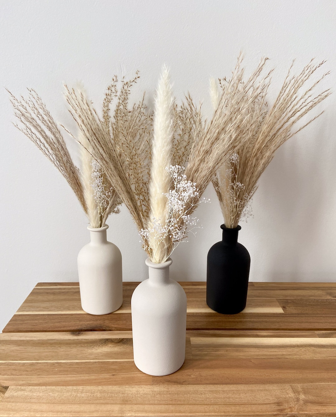 Mini Pampas Bouquet With Vase Option | Pampas Grass | Small Bud Vase ...