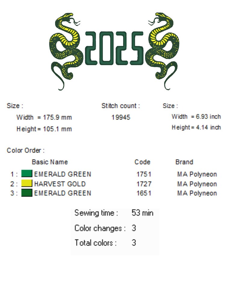 Green Snake Machine Embroidery Design Digital File Venomous 2025 New ...