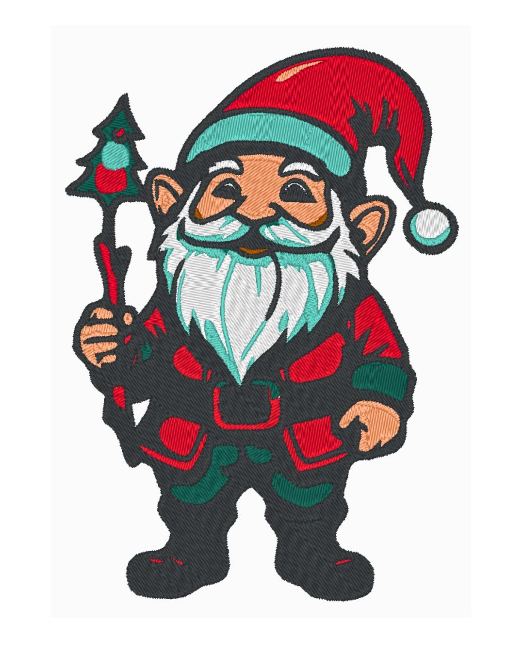 Chirstmas Winter Gnome Red Machine Embroidery Design File Dst Exp Hus ...