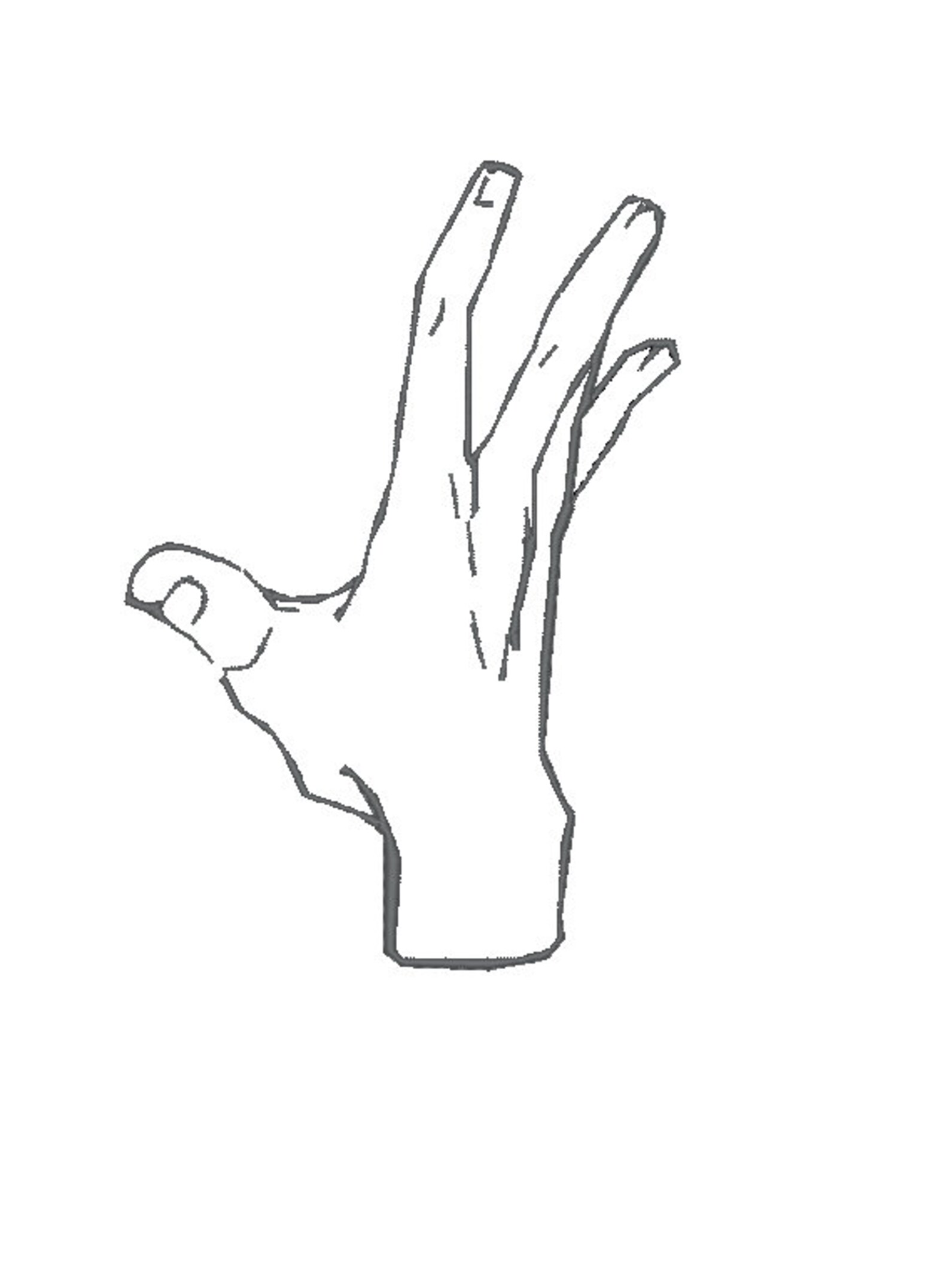 Stylized Hands Bundle 6 Designs 3 Sizes Line Art Drawing One Line ...