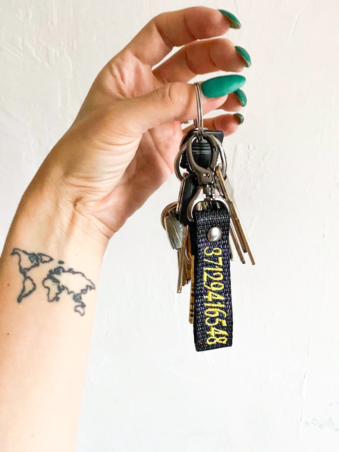 Safety Keyring With Phone Number Tag Keychain Personalized - Etsy UK