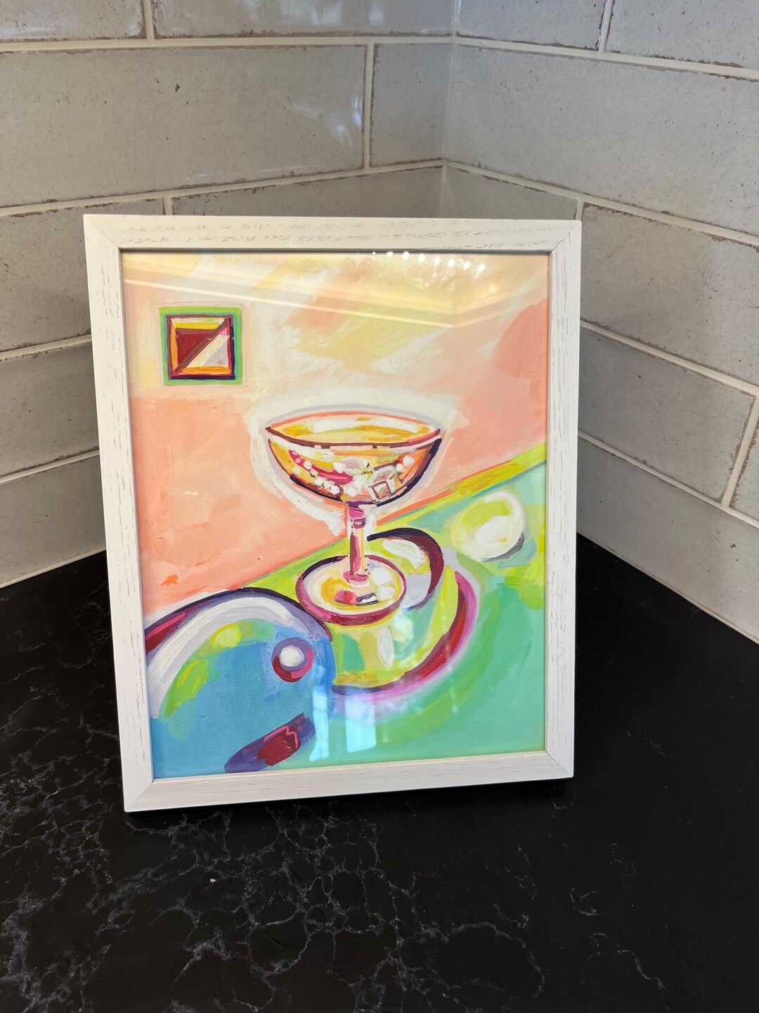 Pink Champagne Cocktail Glass Art Print Classy Retro Vibes Pink ...