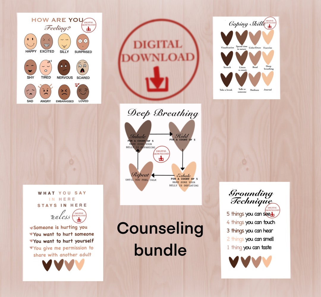 Counseling Starter Print Bundle DIGITAL Download|psychology Art|therapy ...