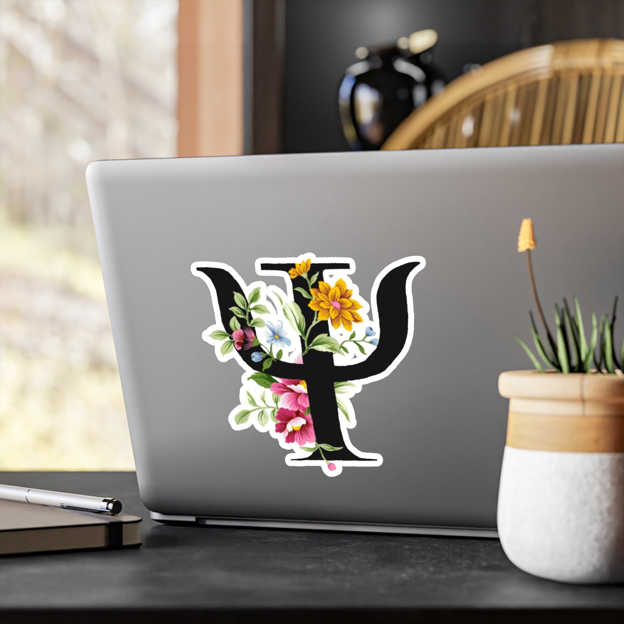 Best Selling Floral PSI Symbol, Psychology, School Psychologist Vinyl ...