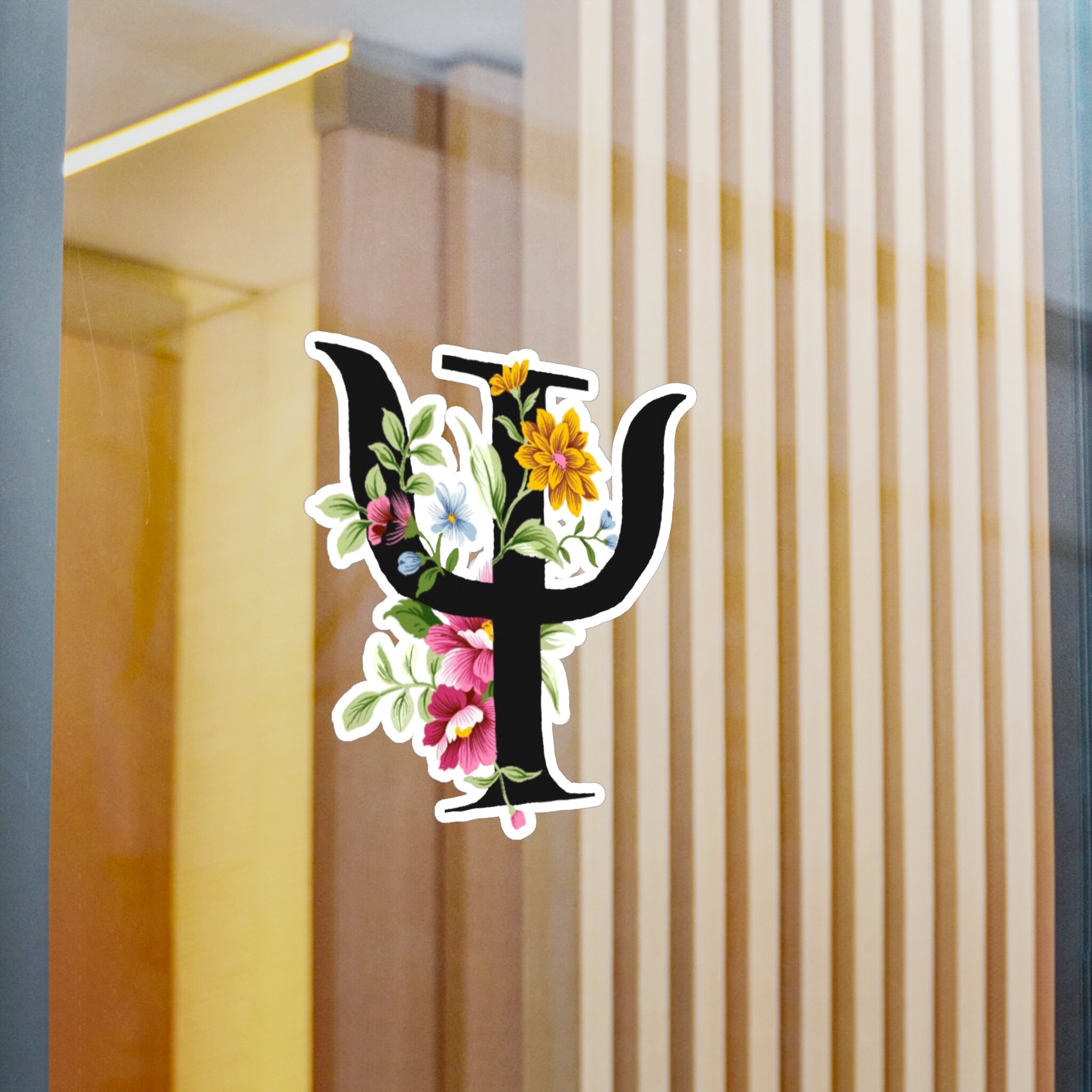 Best Selling Floral PSI Symbol, Psychology, School Psychologist Vinyl ...