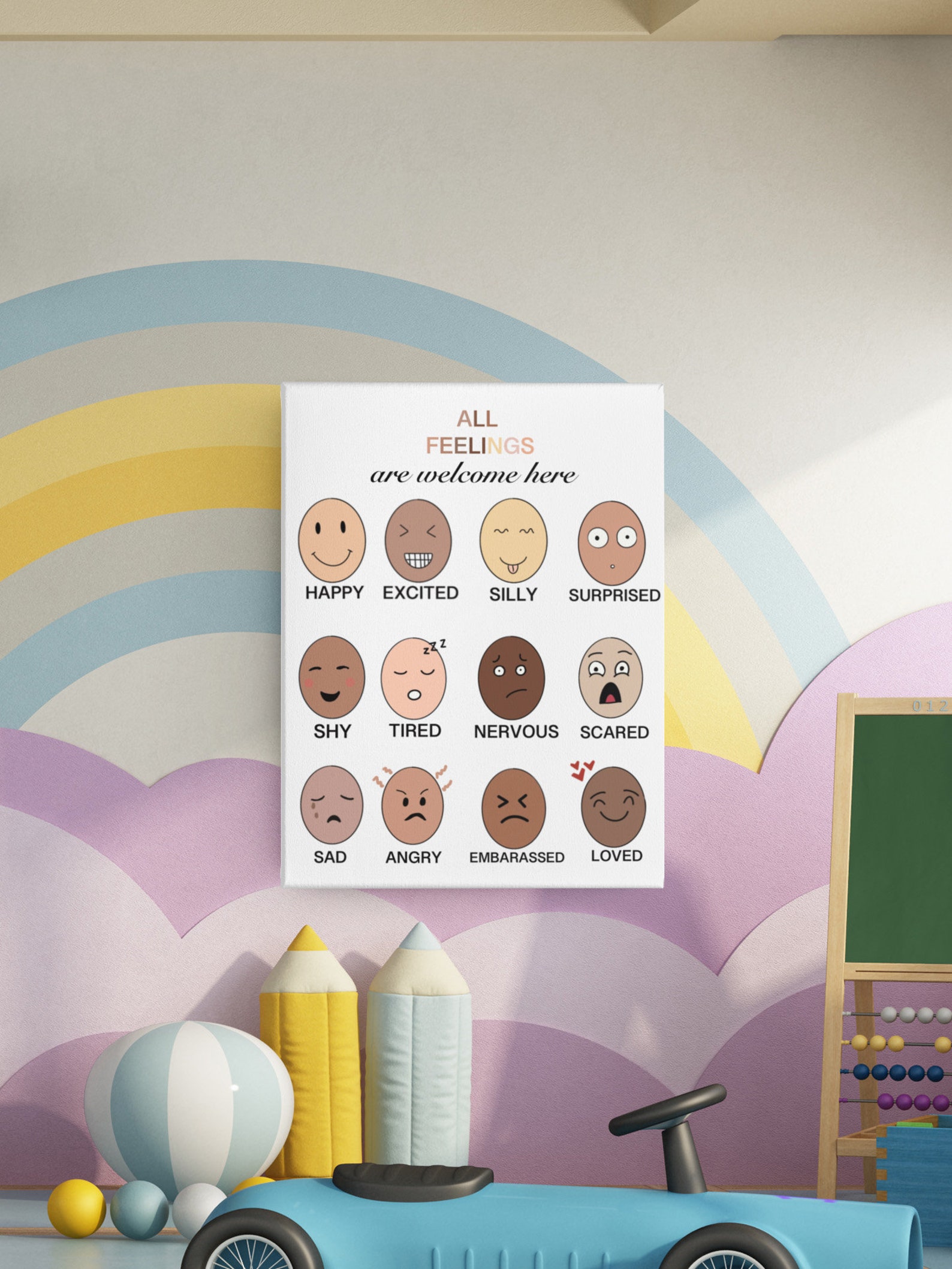 All Feelings Are Welcome Here DIGITAL Download|psychologyart | Therapy ...