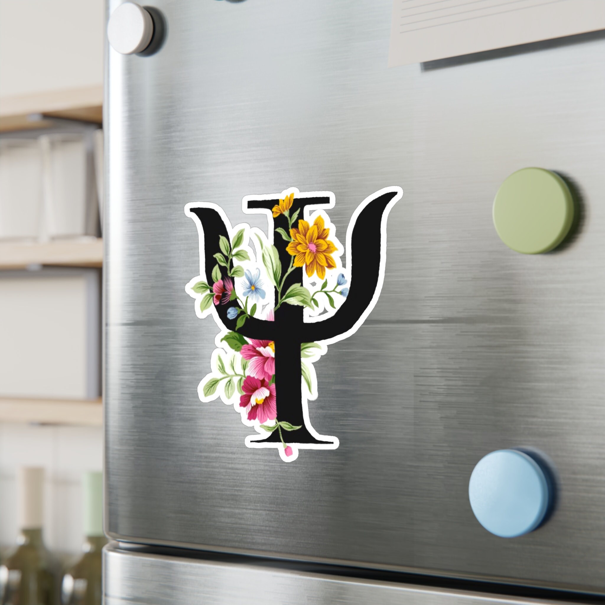 Best Selling Floral PSI Symbol, Psychology, School Psychologist Vinyl ...