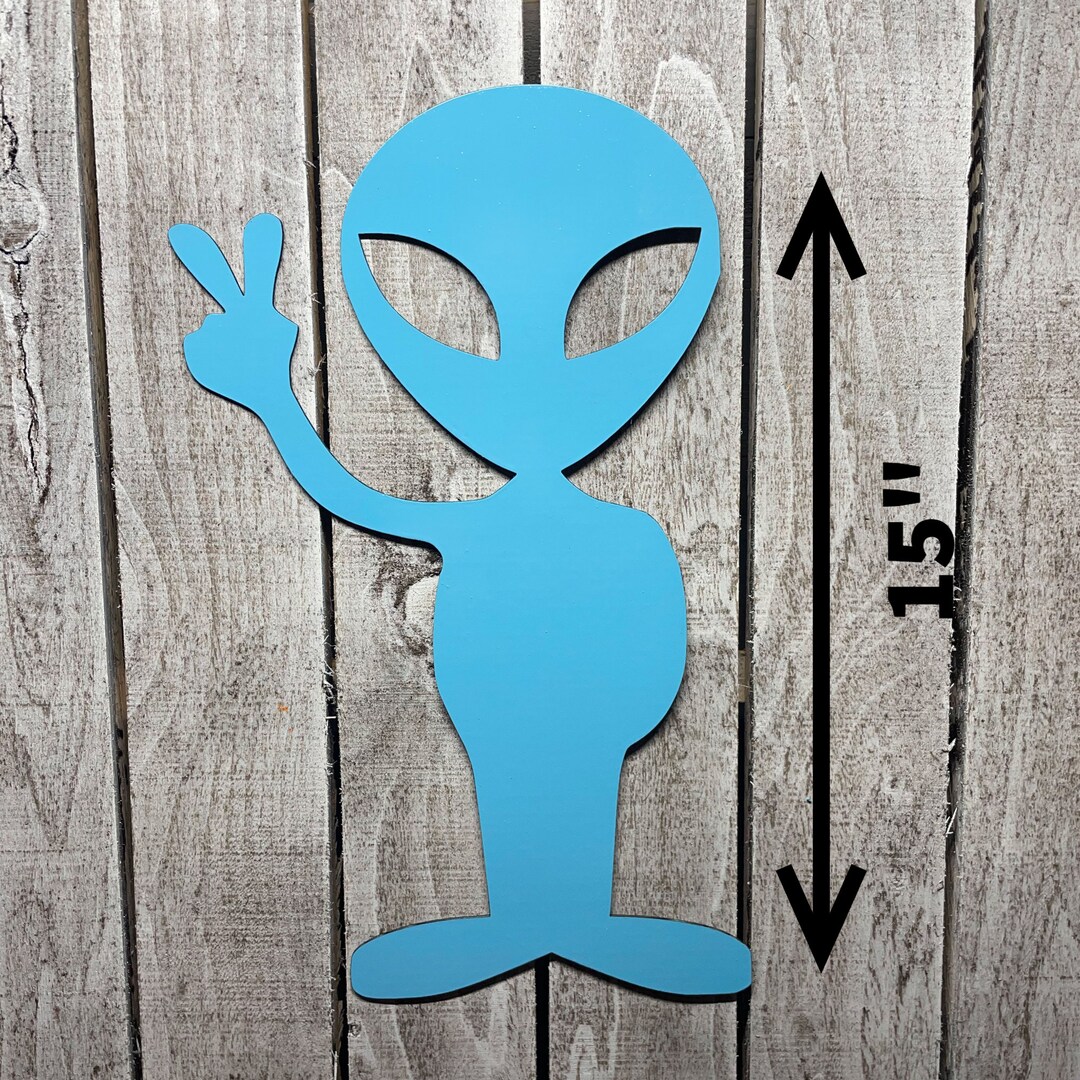 3 Pack Alien Cutout Alien Shape Extraterrestrial Outer - Etsy