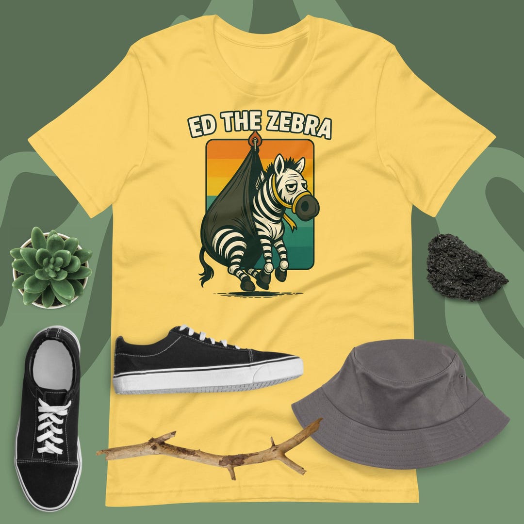 Ed the Zebra - Hilariously Deadpan Animal Meme T-shirt | Funny Zebra ...