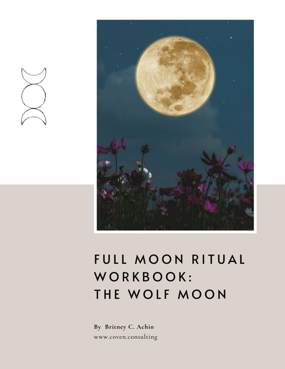 Full Moon Ritual Workbook: the Wolf Moon | Etsy