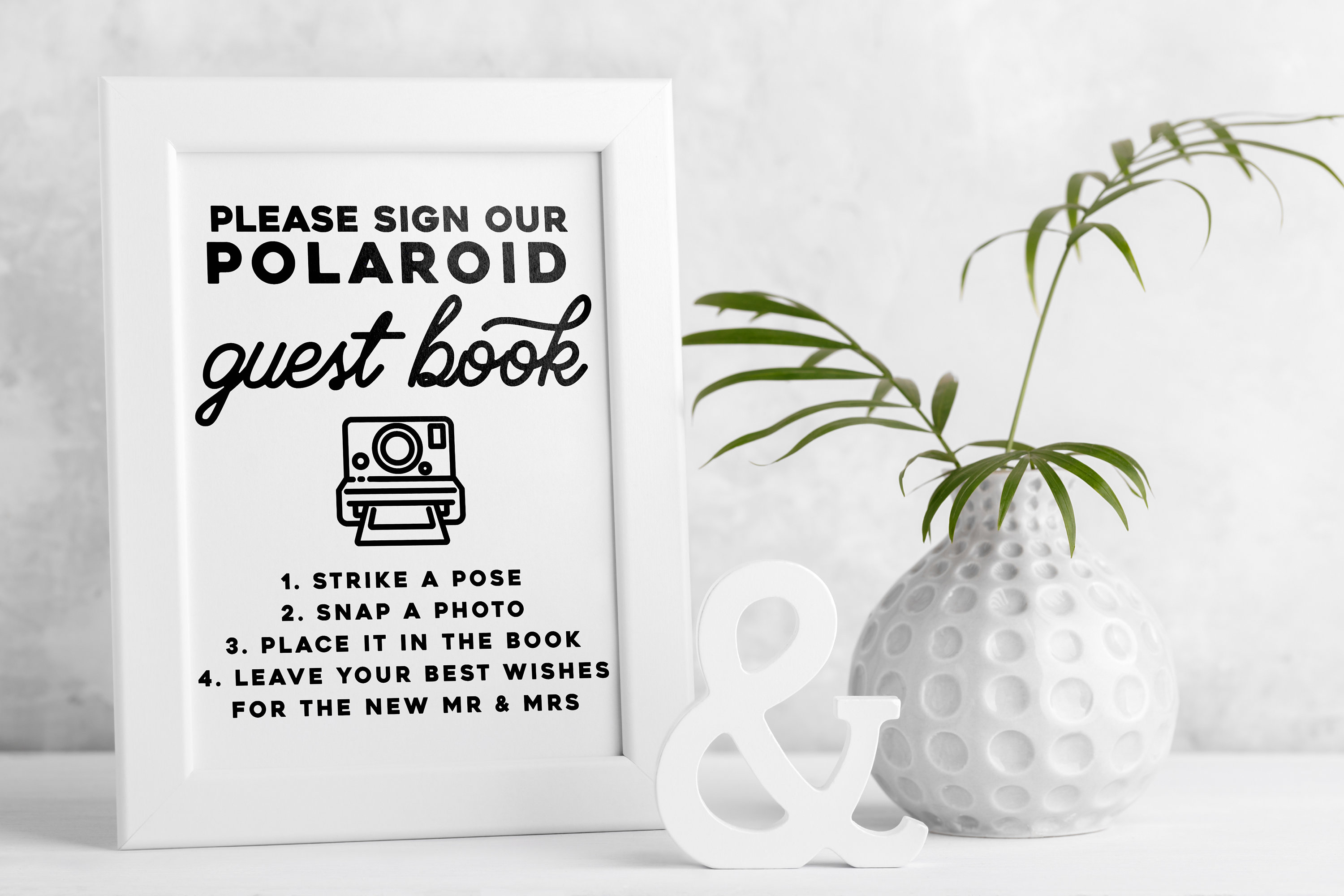 Polaroid Guest Book SVG PNG | Wedding Table Sign | Inclusive |vinyl Cut ...