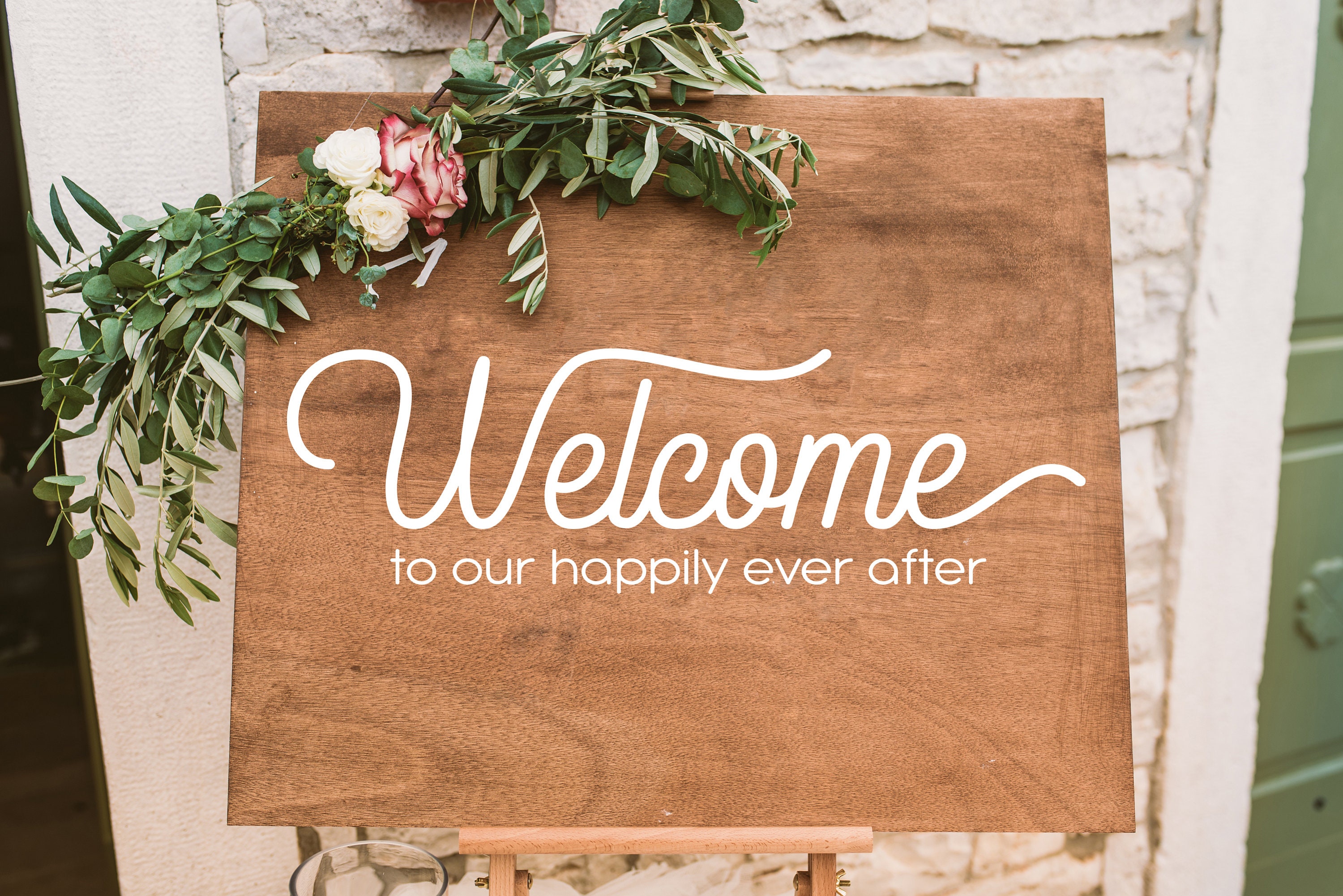 Welcome to Our Happily Ever After SVG PNG | Wedding Aisle Sign ...