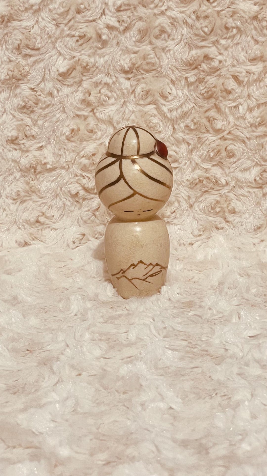 Satsuma Ware Vintage Japanese Ceramic Kokeshi Doll on Wood - Etsy