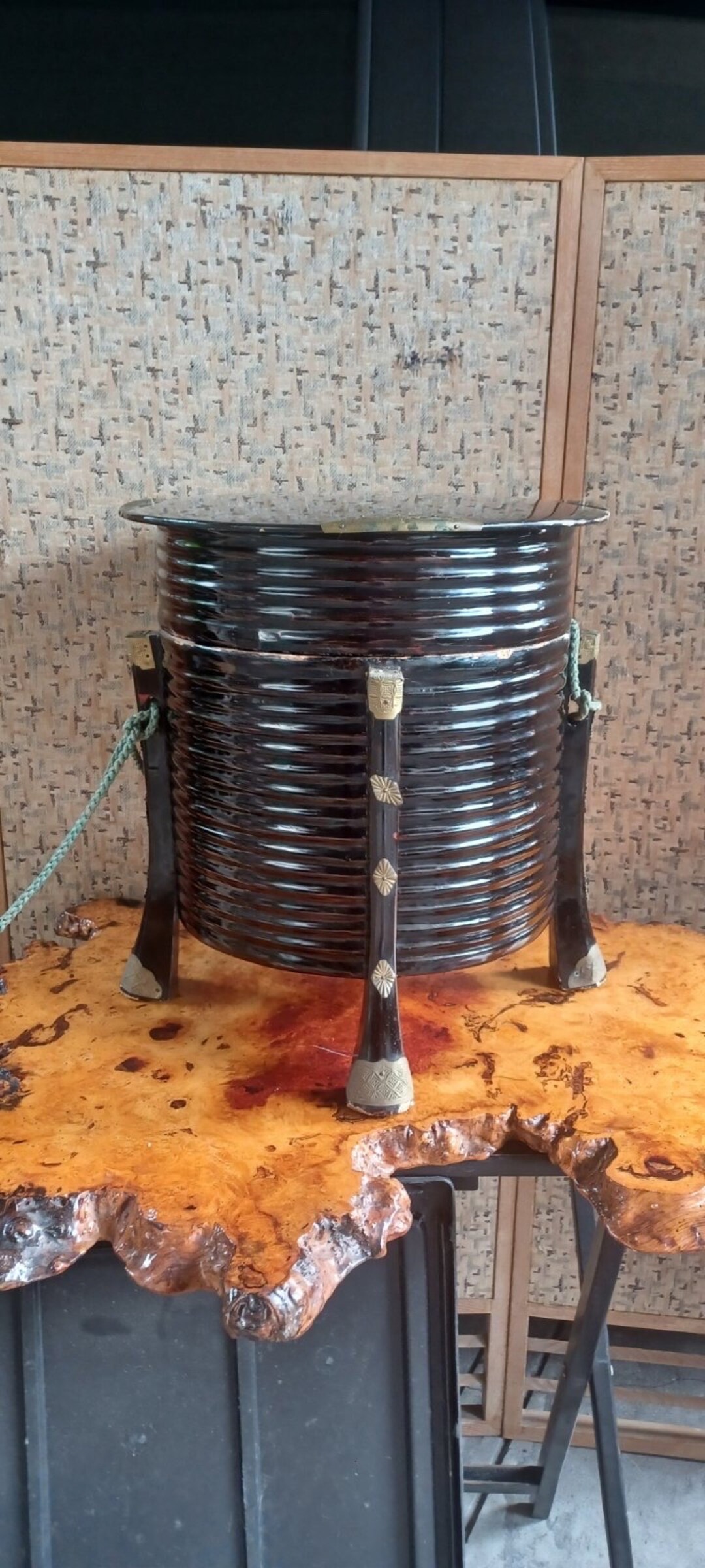 Antique Japanese Hokai Lacquered Wooden Food Box / Gift Box Free SHIP ...