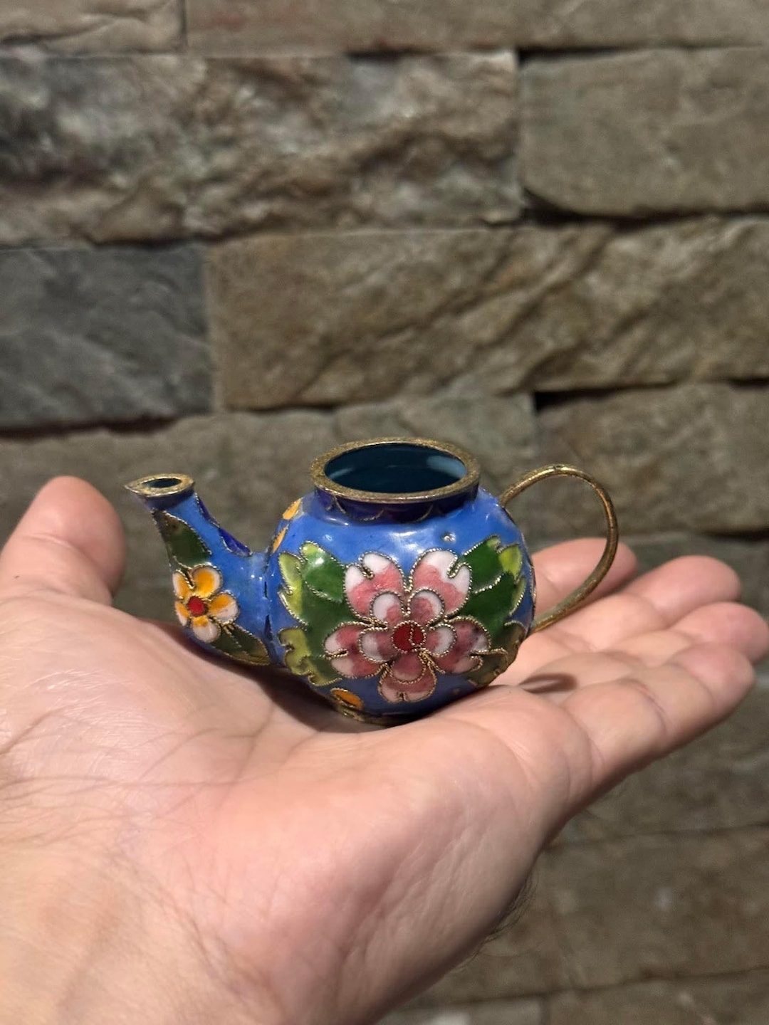 Vintage Miniature Cloisonné Teapot - Etsy