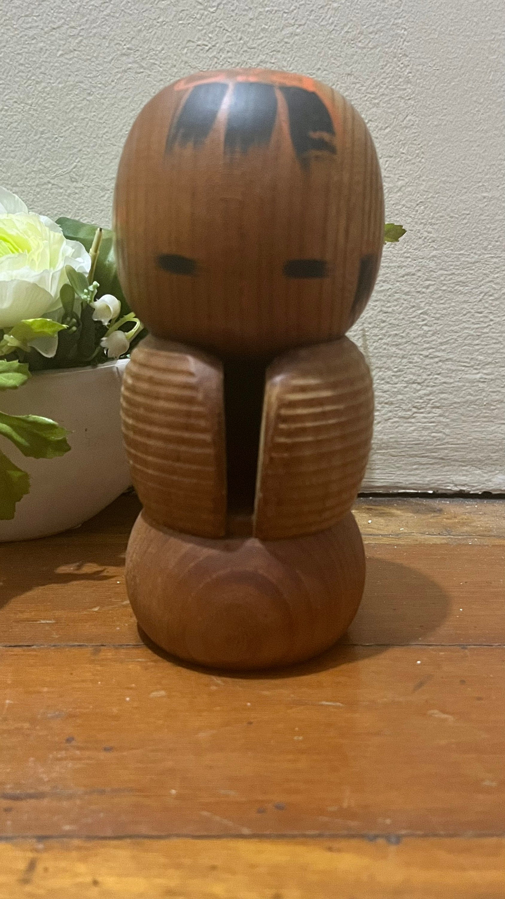 Vintage Aida 'seiho' Harumine Creative Kokeshi Doll Woodgrain Unpainted ...