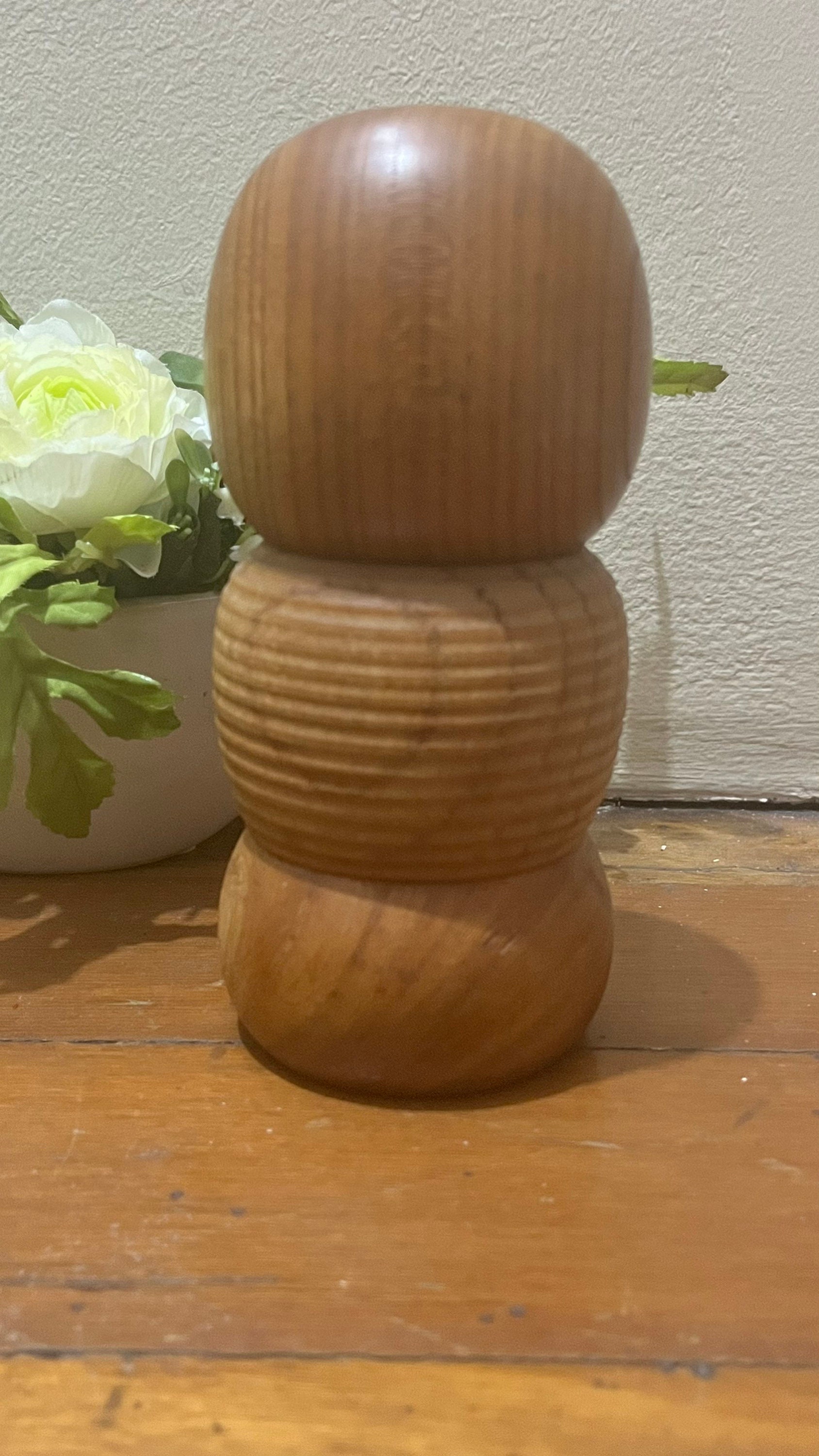 Vintage Aida 'seiho' Harumine Creative Kokeshi Doll Woodgrain Unpainted ...