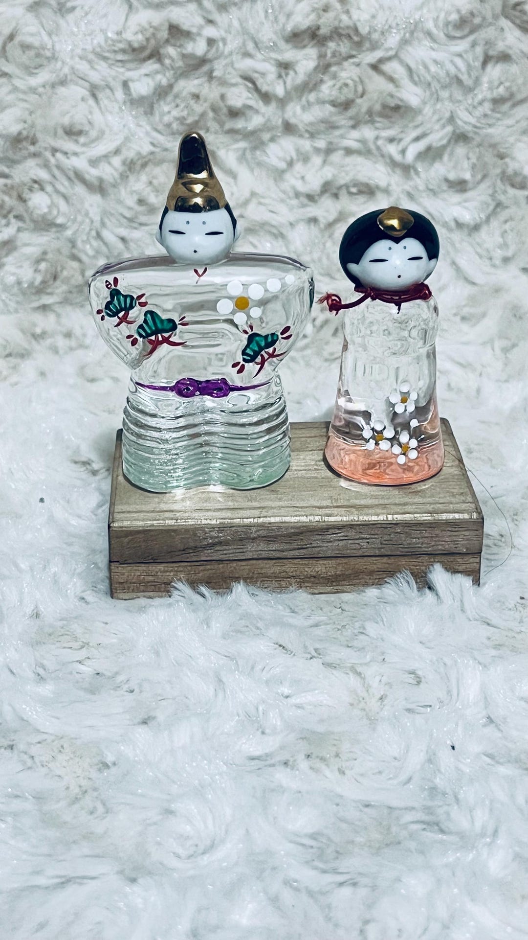 Glass Figure Miniature Hina Dolls, March Entrance Decoration Festival ...