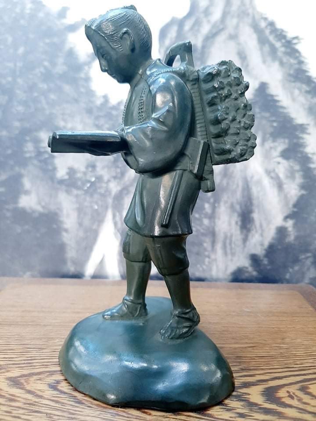 Vintage Metal Philosopher Statue Figure Japanese - Etsy