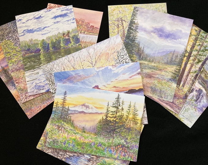 Blank Greeting Card Forest Card Pacific Northwest Greeting Card Tree ...