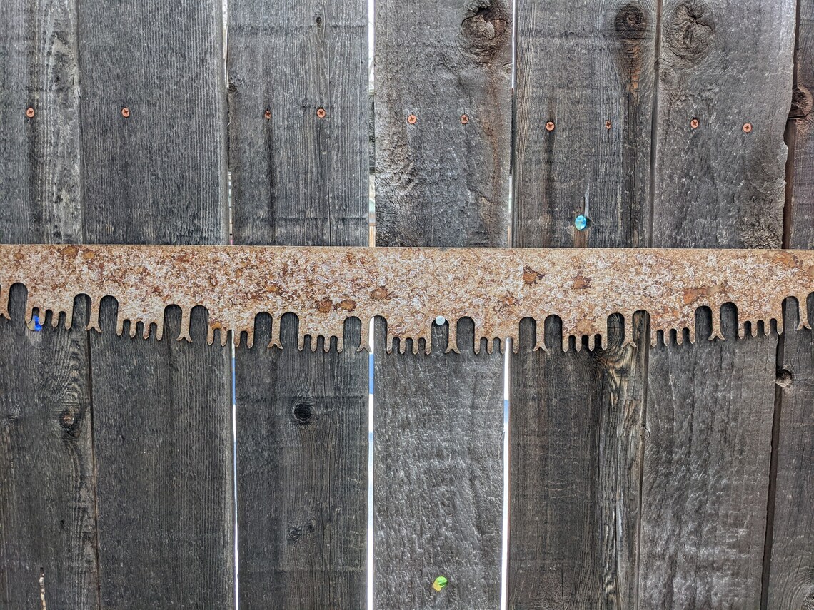Decorative Crosscut Saw Rusted Steel Finish Sawtooth Frank - Etsy