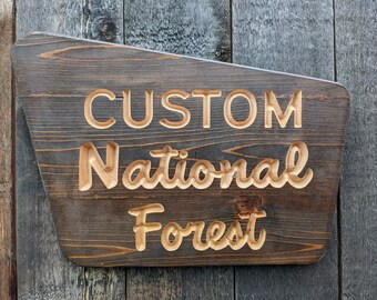 National Forest Sign | Etsy