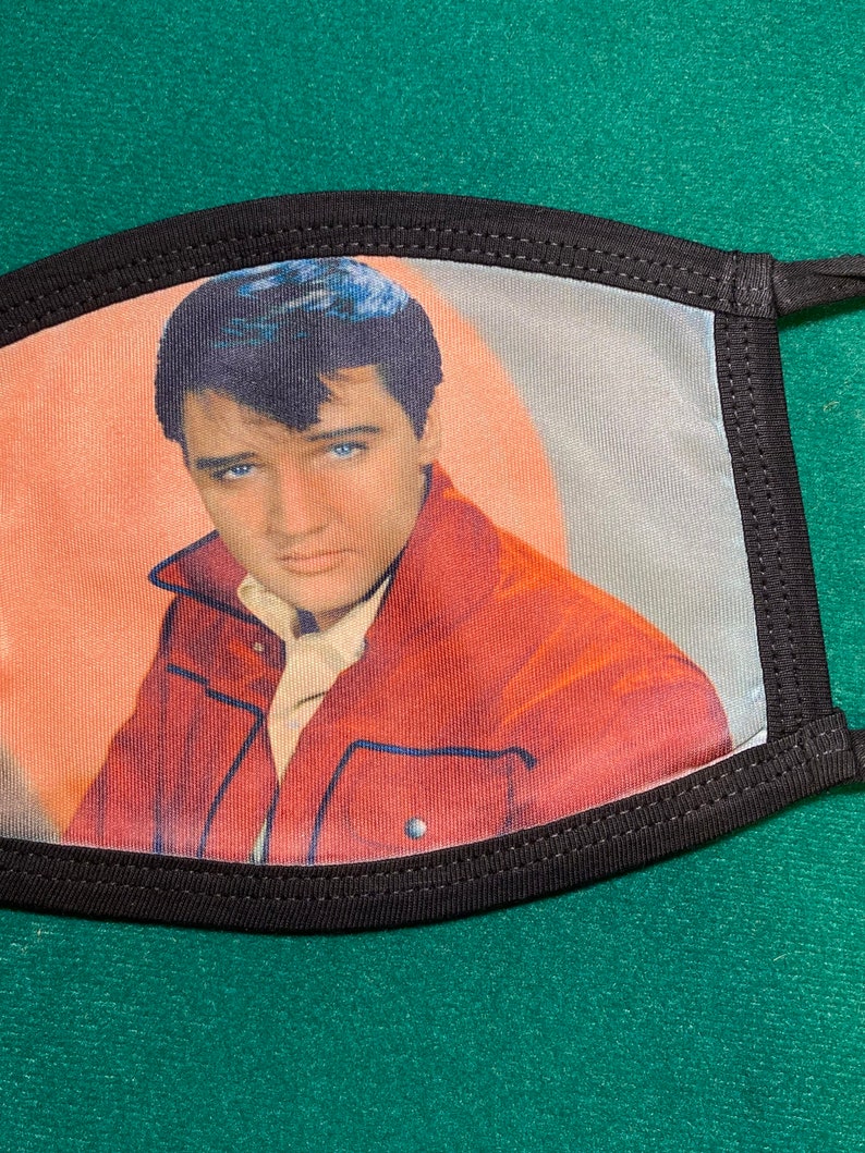 Rock & Roll Blue Eyes Elvis Presley Face Mask Reusable Washable Double ...