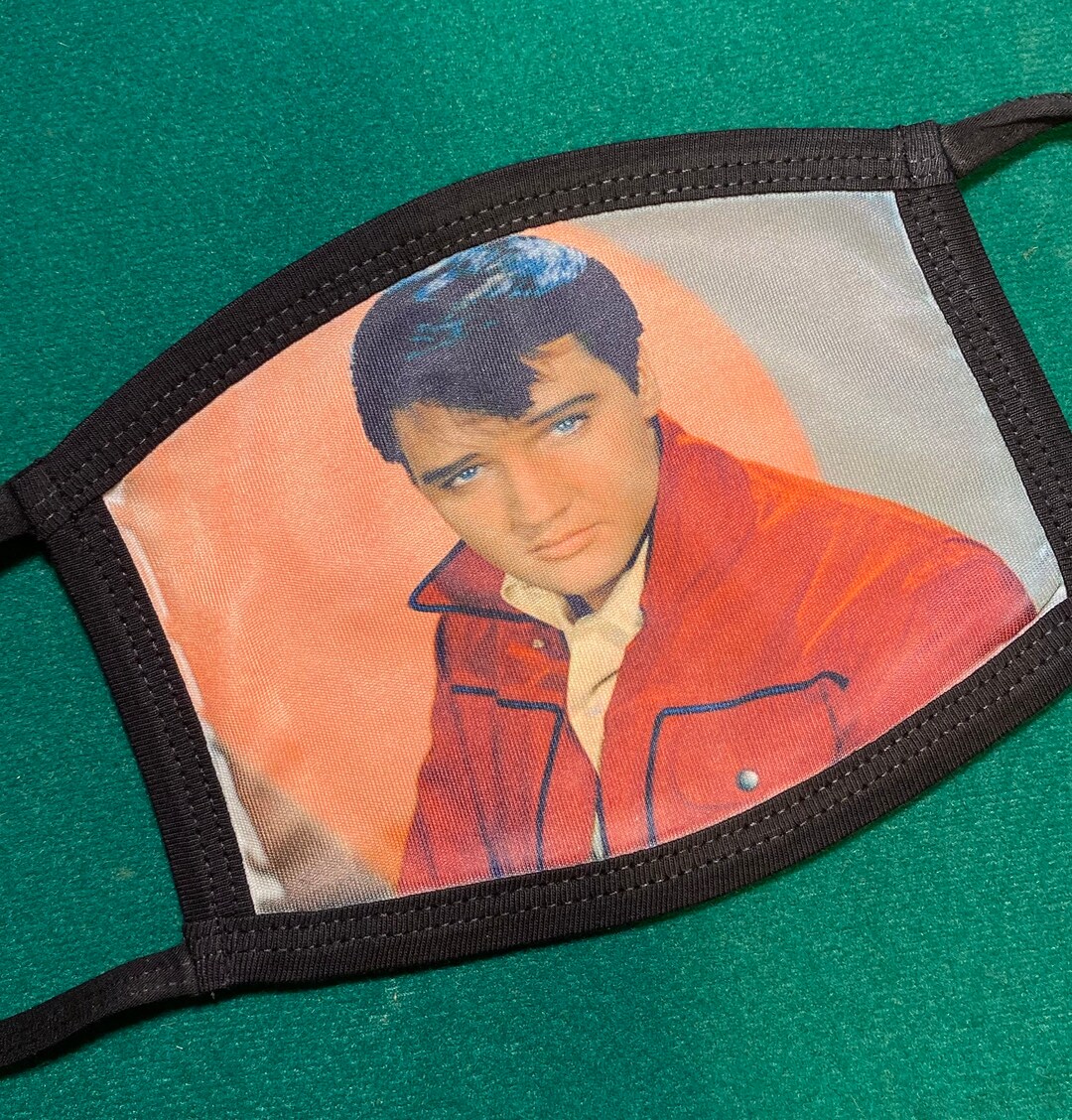 Rock & Roll Blue Eyes Elvis Presley Face Mask Reusable Washable Double ...