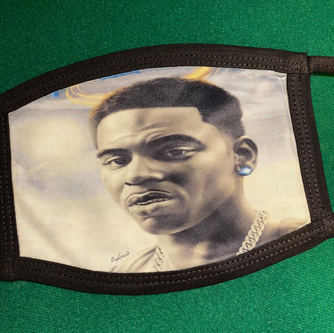 Young Dolph Black and White Face Mask Reusable Washable Double Layers ...